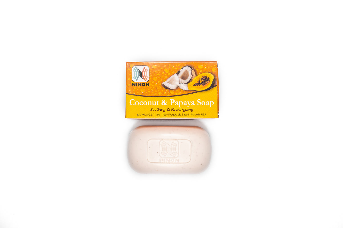 Ninon Coconut & Papaya Soap – 5 oz Natural Skincare Bar
